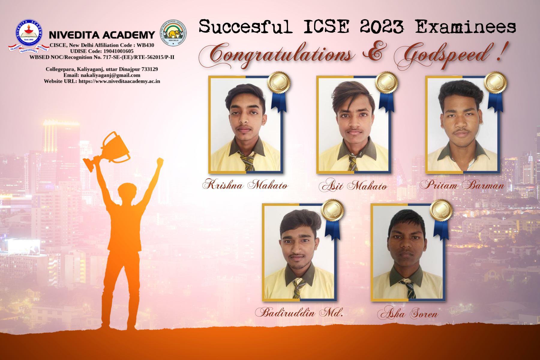First batch of ICSE 2023 examinees – Nivedita Academy